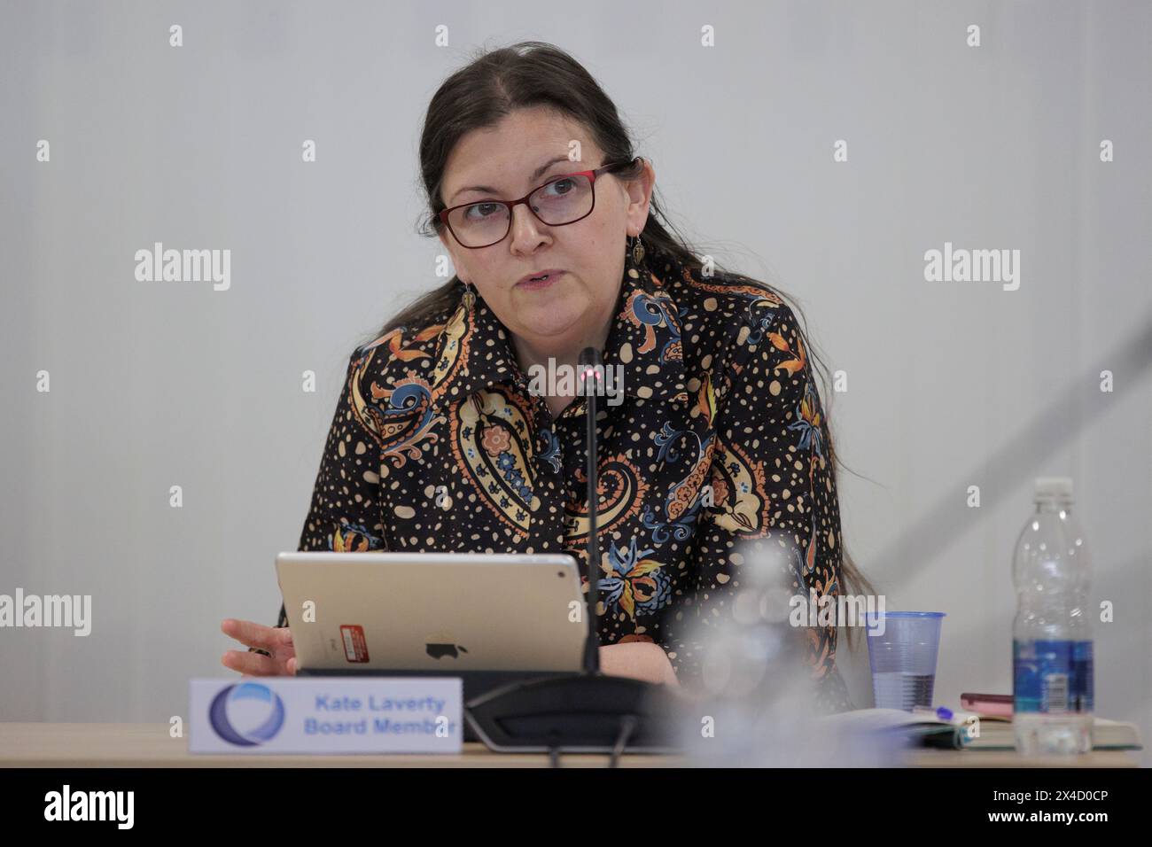 Independent Policing Board Member Kate Laverty during a meeting of the ...