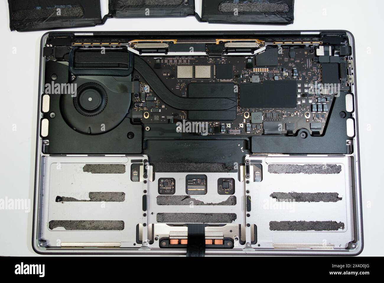 Newcastle UK: 22nd April 2024: A MacBook Pro M1 13 inch broken and ...