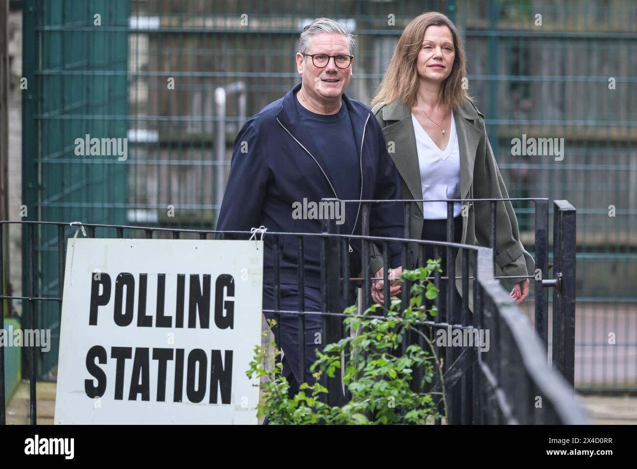 London, UK. 02nd May, 2024. Sir Keir Starmer, Leader of the Labour Party, is seen at his polling ...