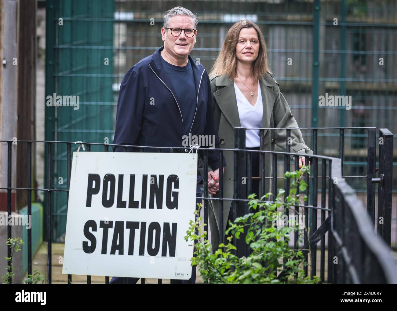 London, UK. 02nd May, 2024. Sir Keir Starmer, Leader of the Labour Party, is seen at his polling ...
