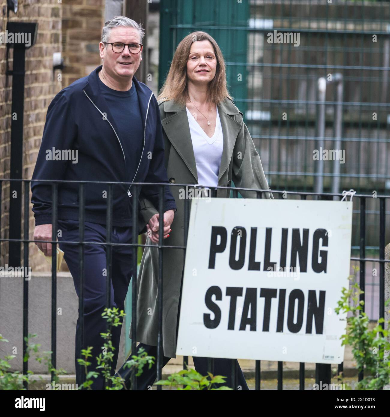London, UK. 02nd May, 2024. Sir Keir Starmer, Leader of the Labour Party, is seen at his polling ...
