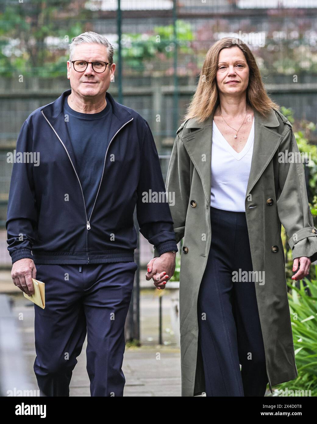 London, UK. 02nd May, 2024. Sir Keir Starmer, Leader of the Labour Party, is seen at his polling ...