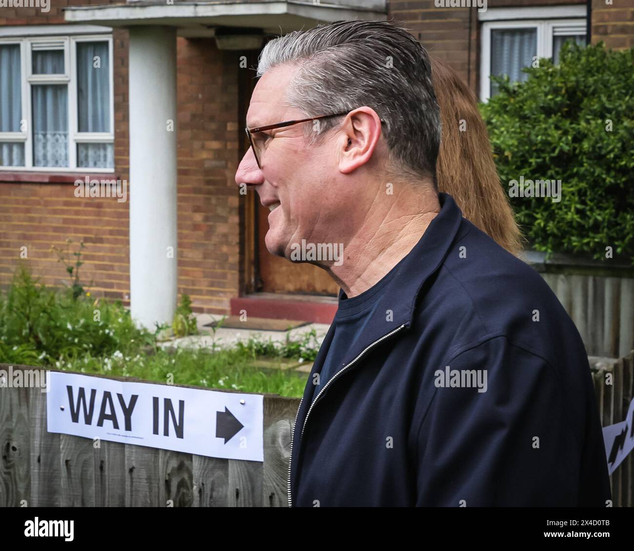 London, UK. 02nd May, 2024. Sir Keir Starmer, Leader of the Labour Party, is seen at his polling ...