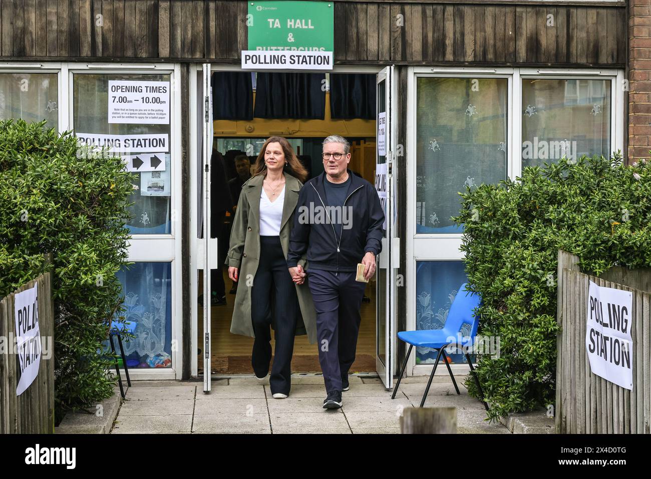 London, UK. 02nd May, 2024. Sir Keir Starmer, Leader of the Labour Party, is seen at his polling ...