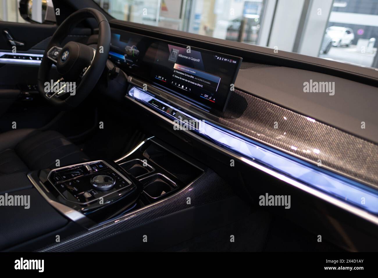 black instrument panel, dashboard, digital gauge cluster, Interior ...