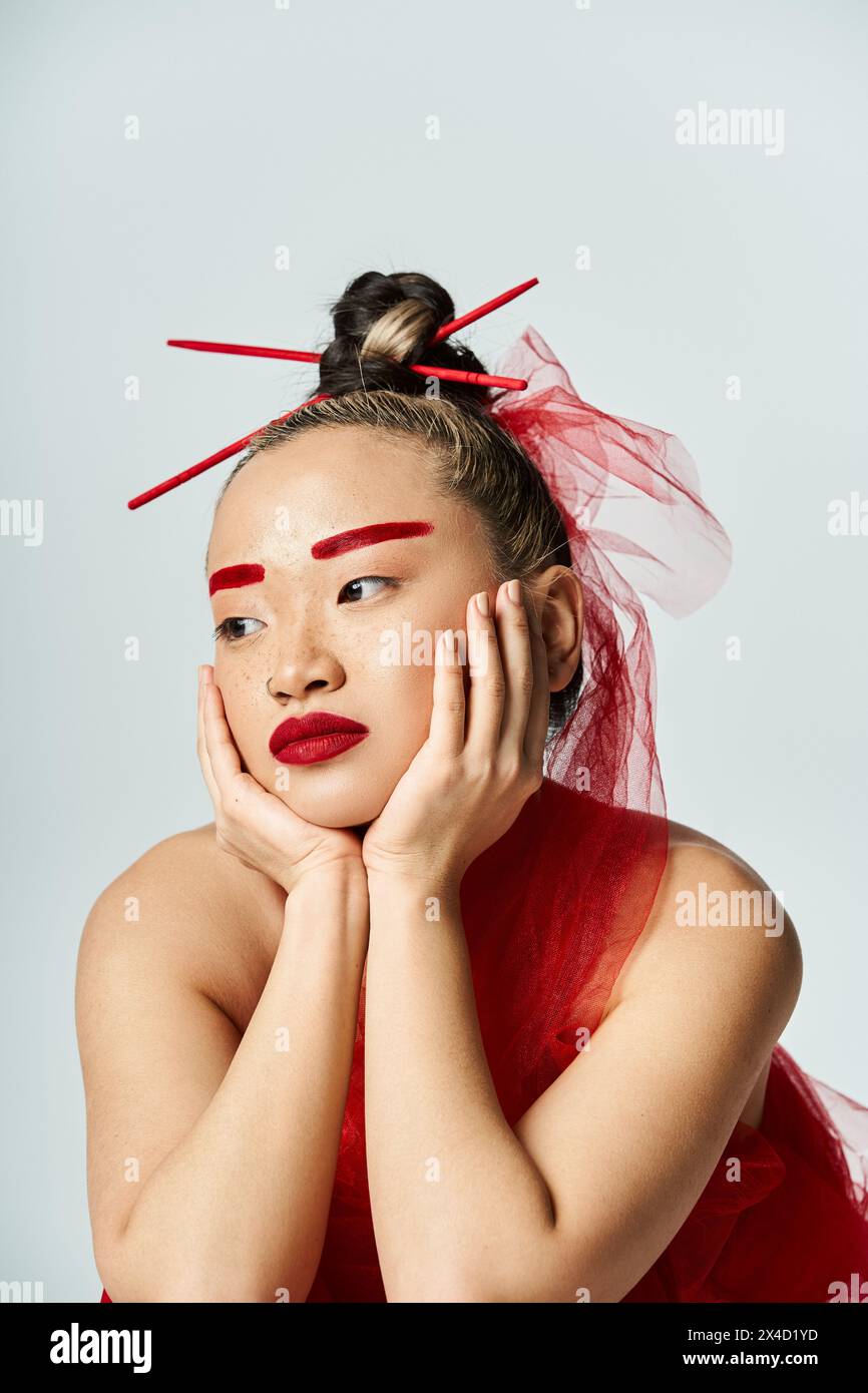 Expressive dramatic mood asian hi-res stock photography and images - Alamy