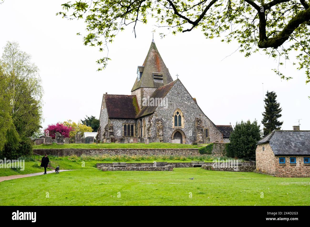 Ditchling Village Sussex UK - The Church of St Margaret of Antioch is the centrepiece of the ...