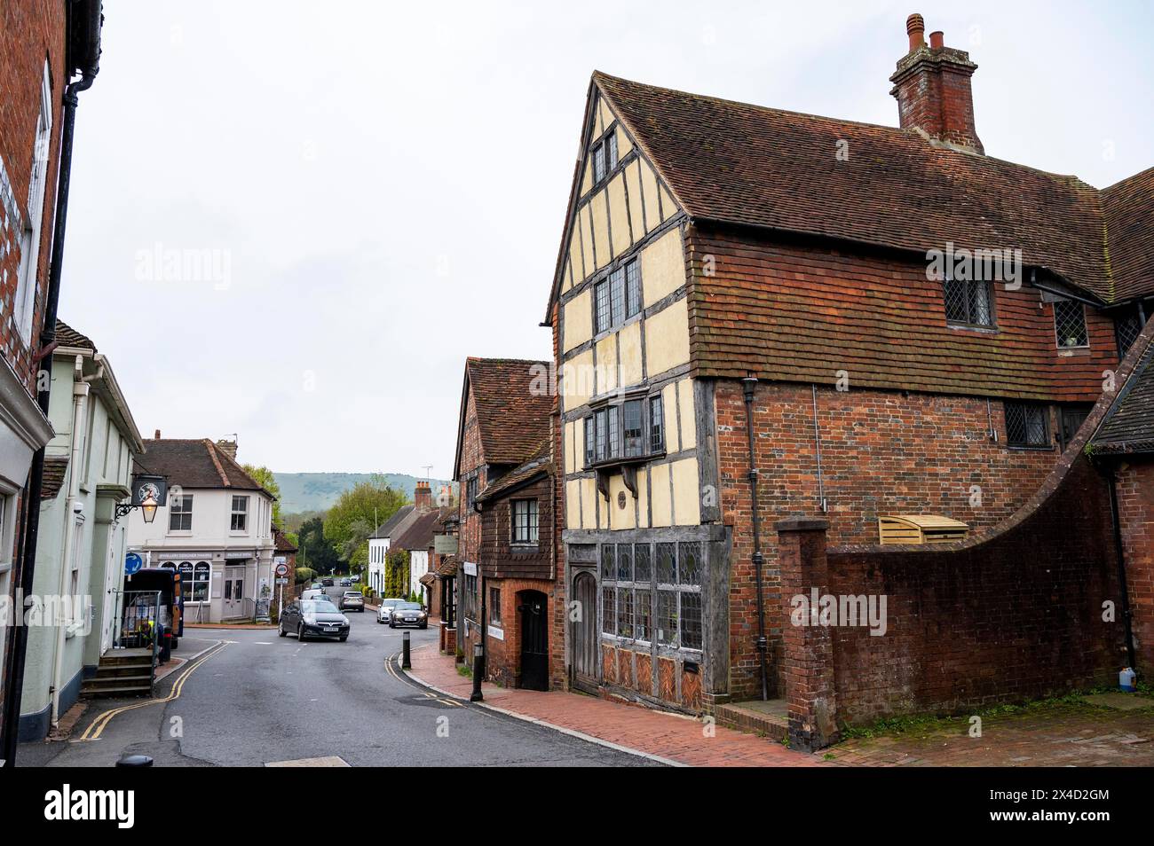 Ditchling Village Sussex UK - Ditchling High Street Stock Photo - Alamy