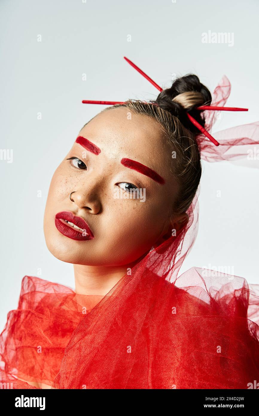 Beautiful woman sticks face out hi-res stock photography and images - Alamy