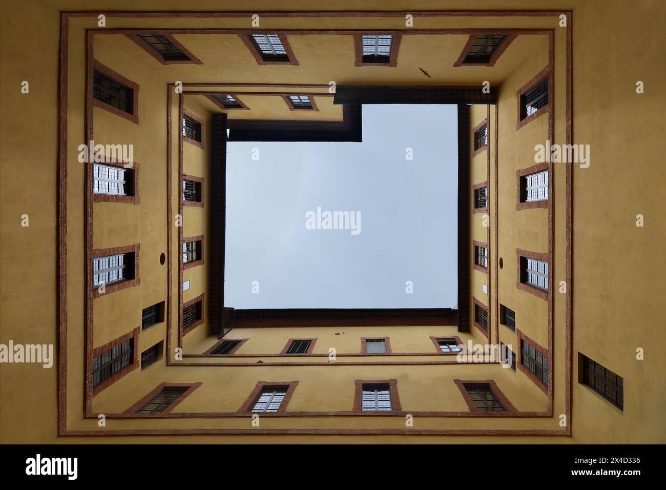 inner space inside a block in northern Italy Stock Photo - Alamy