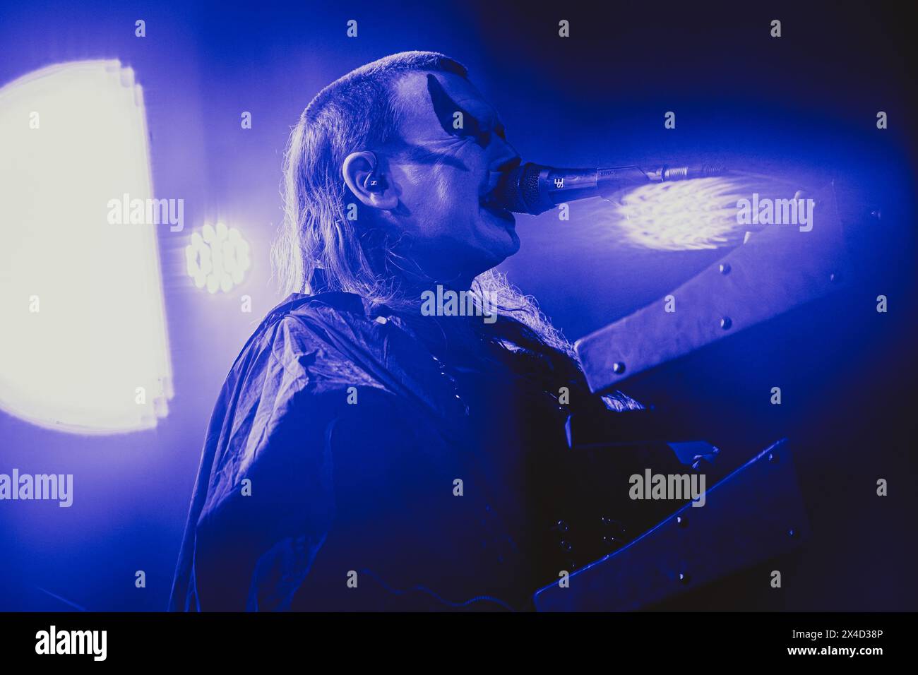 Copenhagen, Denmark. 30th, April 2024. The British synth-metal duo Zetra performs a live concert ...