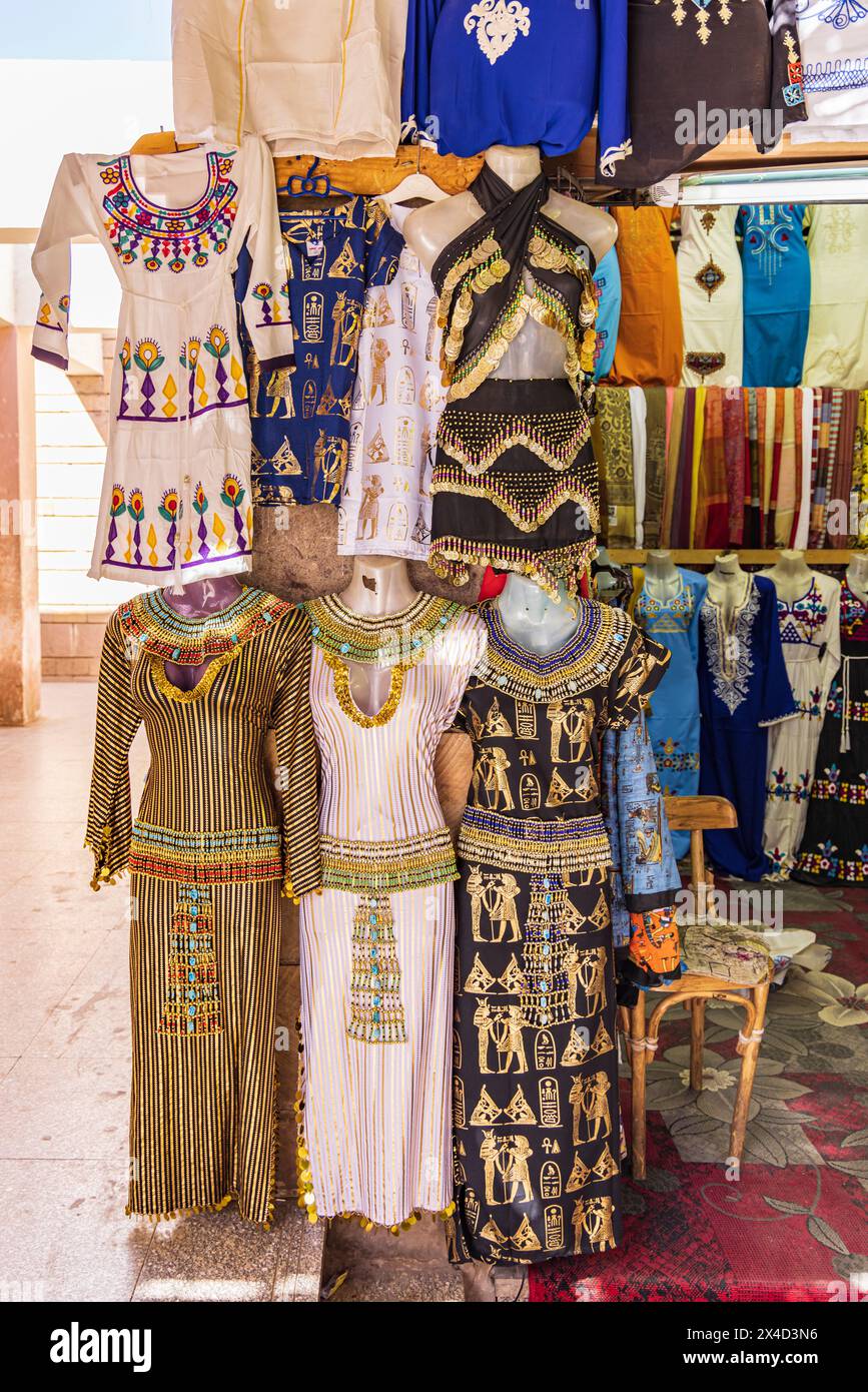 Edfu, Aswan, Egypt. Dresses outside a clothing store. (Editorial Use Only Stock Photo - Alamy