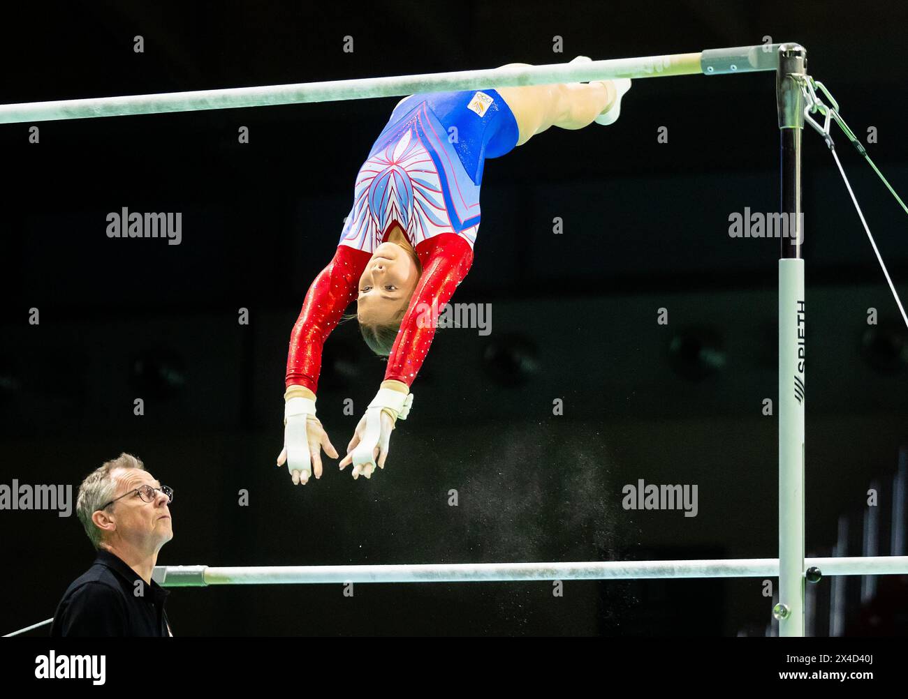 RIMINI - 01/05/2024, Yuna Uljee and coach Wolther Kooistra in action ...
