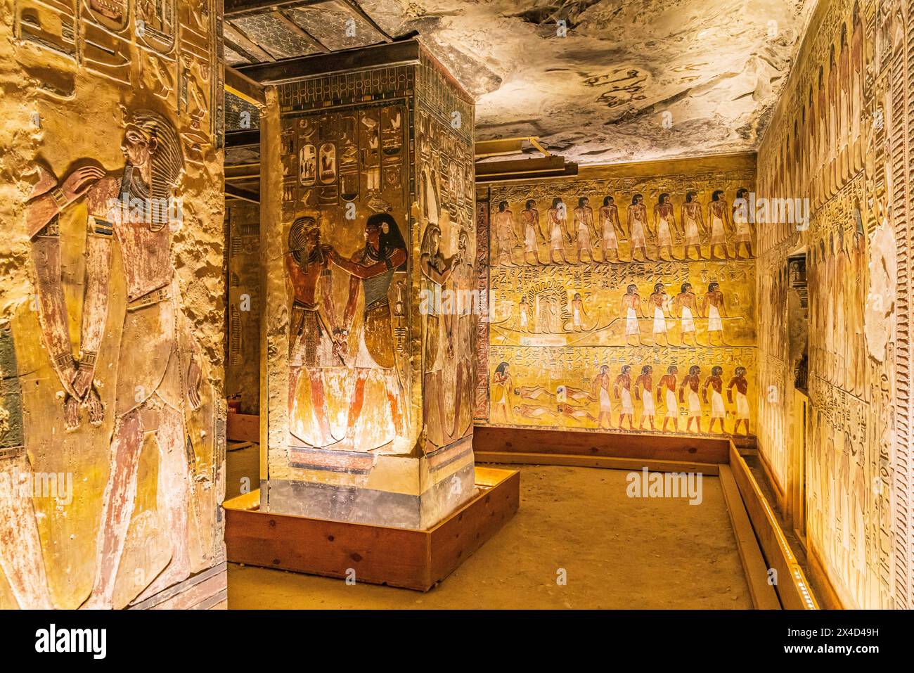 Valley of the Kings, Luxor, Egypt. Interior of the Tombs of Ramesses VI ...