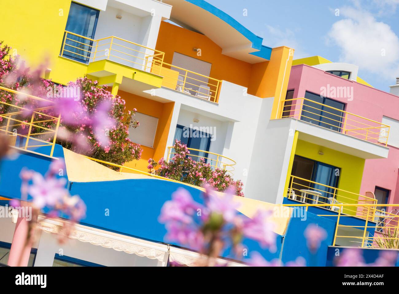 Albufeira, Portugal - April 28, 2024: Colorful modern residential ...