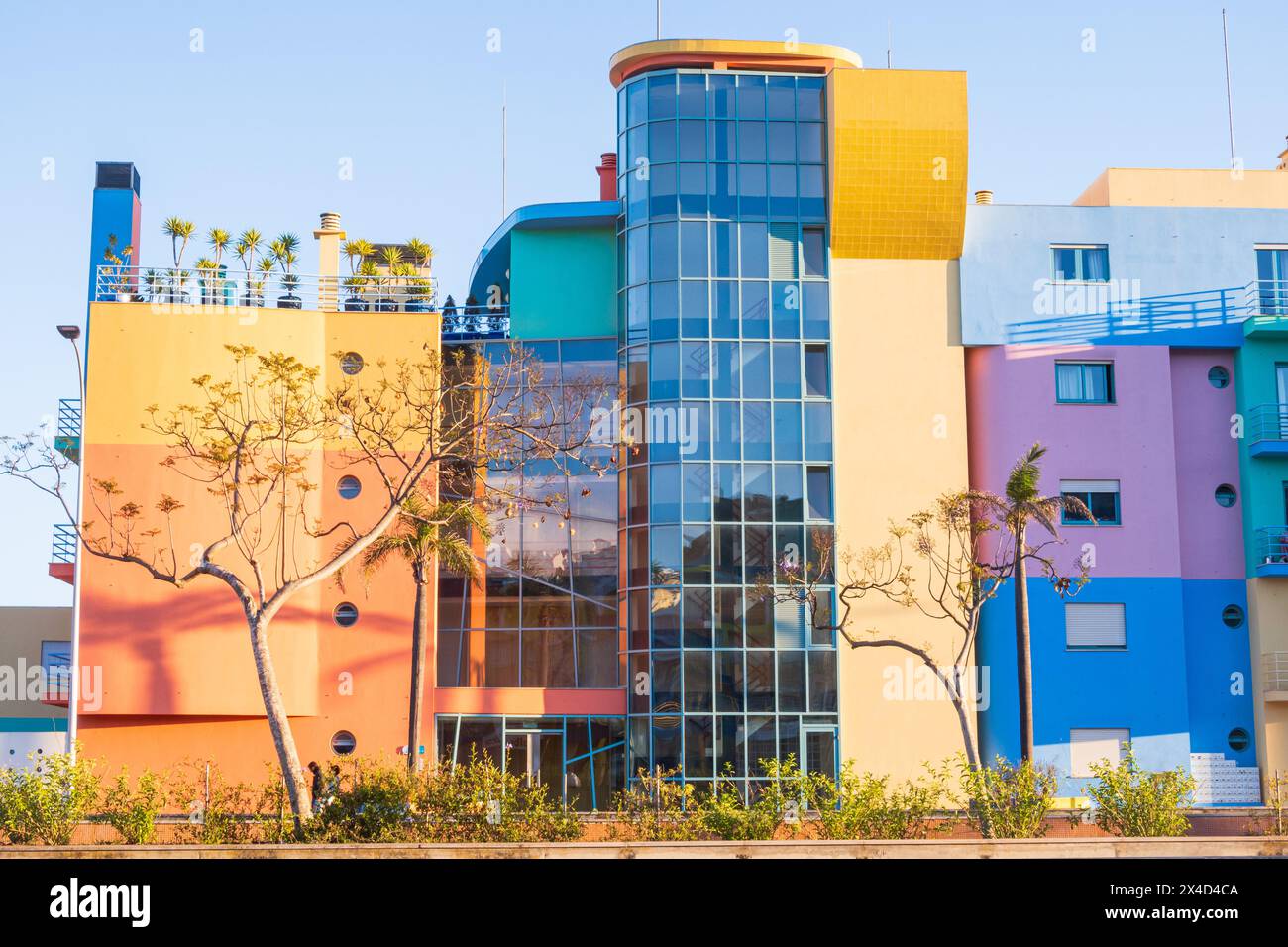 Albufeira, Portugal - April 28, 2024: Colorful facades of modern ...