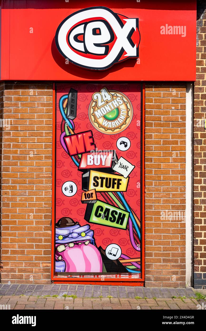 CEX advertising on outside wall UK Stock Photo - Alamy