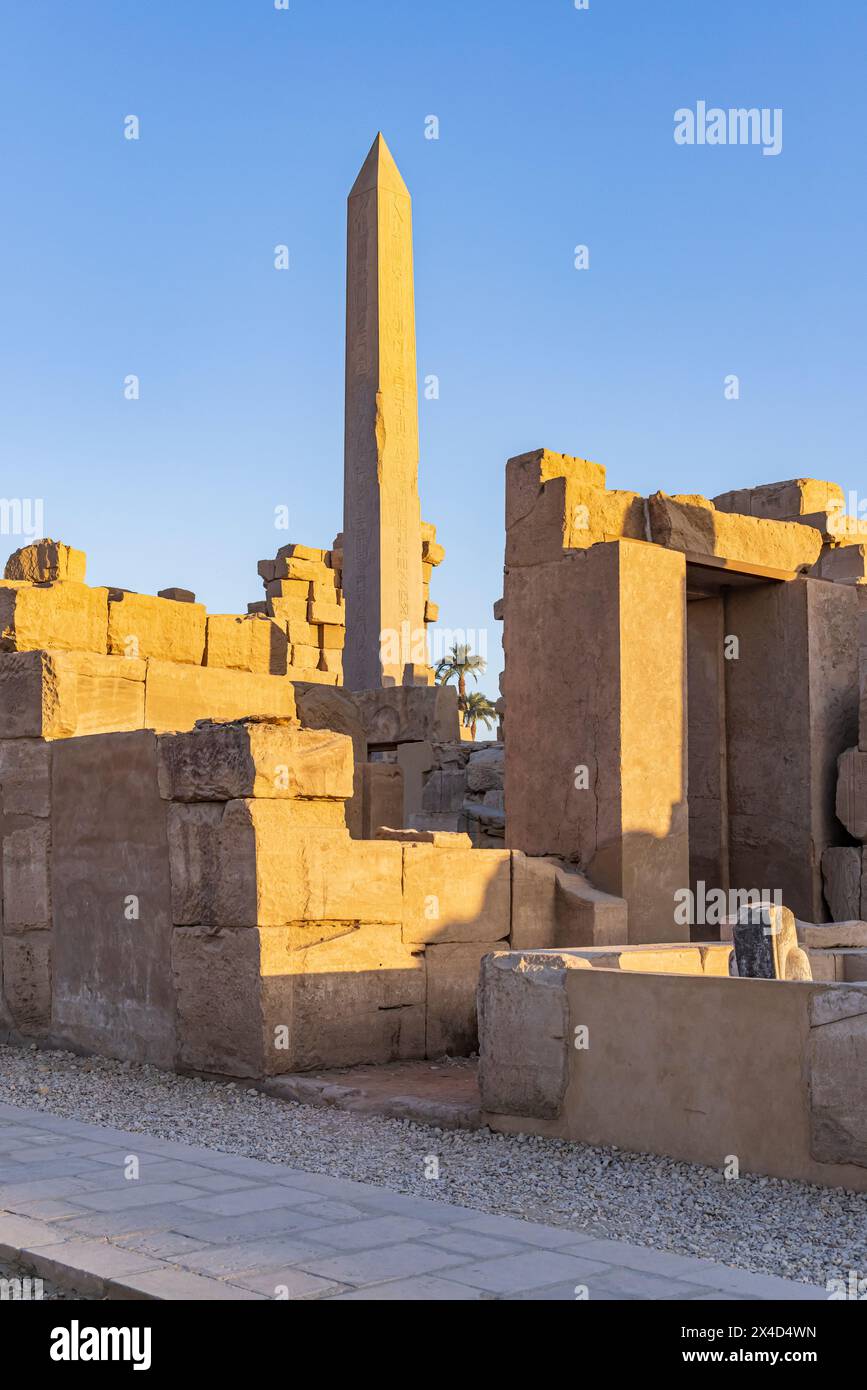 Karnak, Luxor, Egypt. Obelisk at the Karnak Temple Complex Stock Photo ...