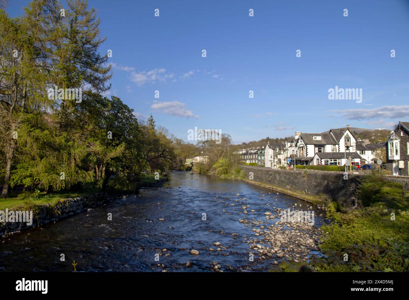 The River Greta flowing through Keswick in Cumbria, UK Stock Photo - Alamy