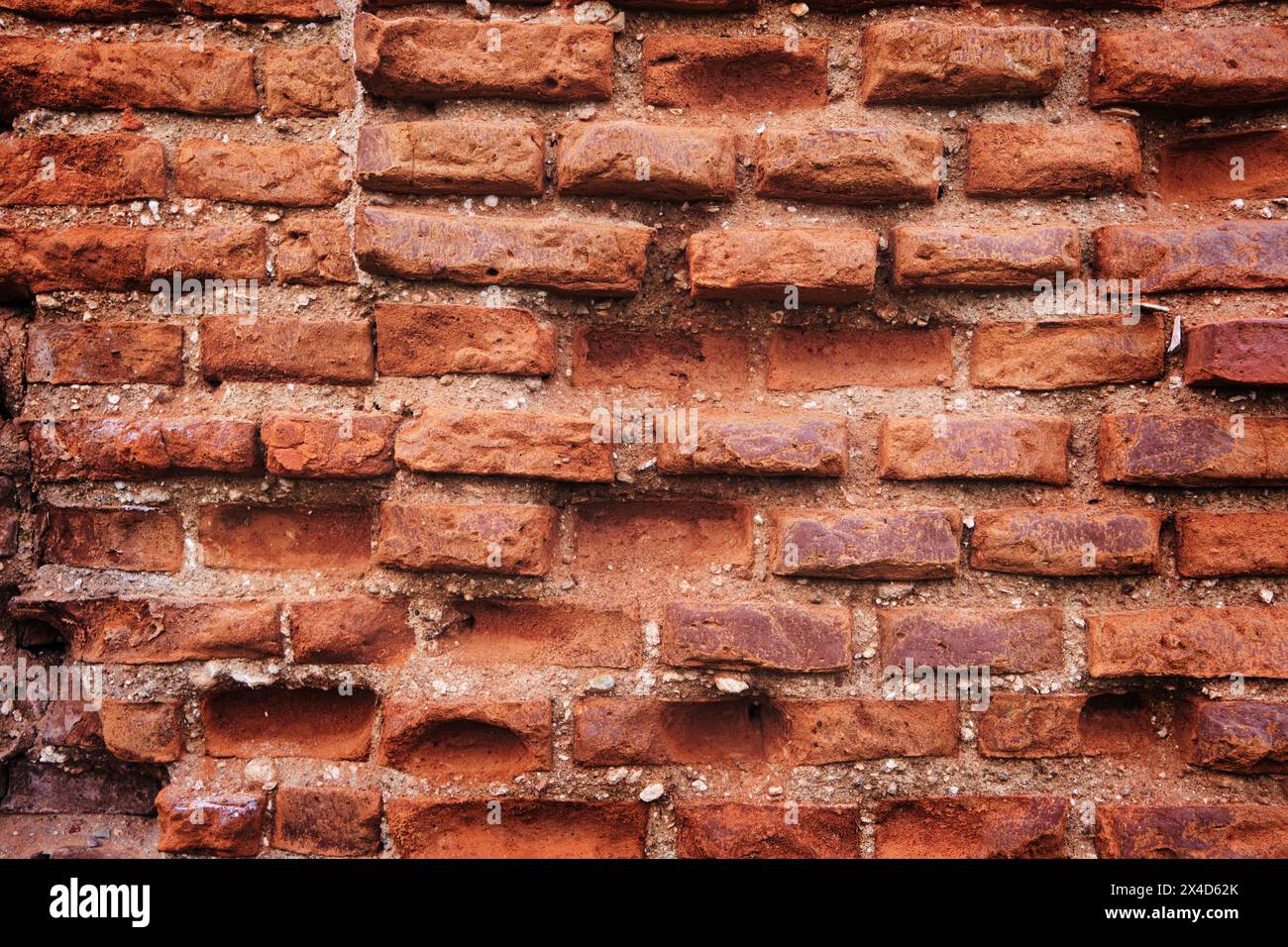 Old brick red wall,brickwork from an old brick in rustic style ...