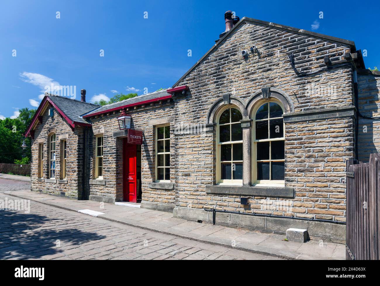 England, West Yorkshire, Oxenhope Station on the Keighley & Worth ...
