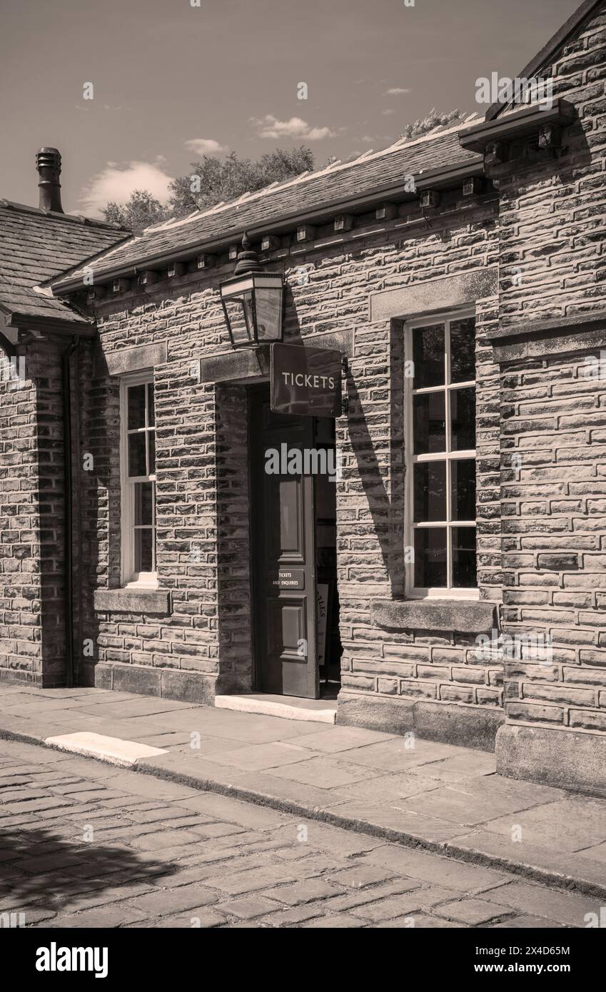England, West Yorkshire, Oxenhope Station on the Keighley & Worth ...