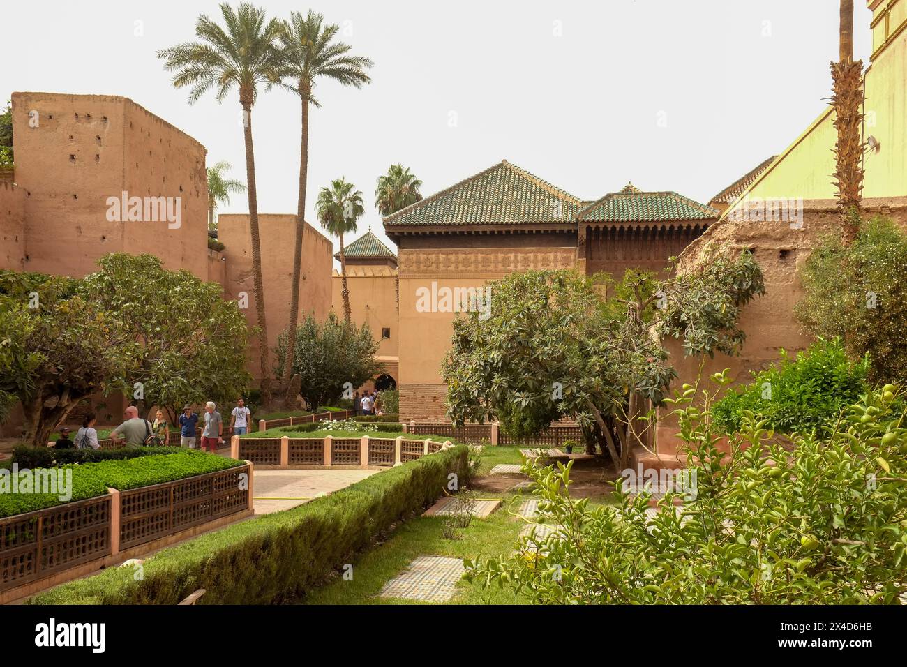 Marrakech, Morocco. The Saadian tombs which is the famous royal ...