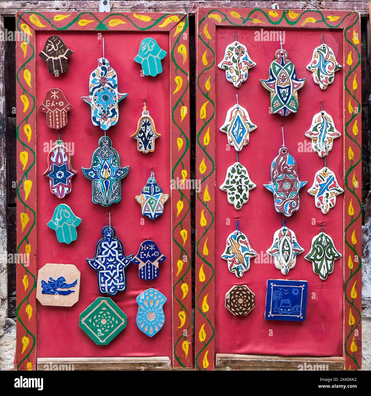 Fes, Morocco. Ceramic symbols for sale Stock Photo - Alamy