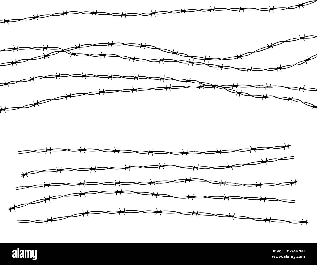 Barbed wire twisted barrier gothic steel boundary, silhouette guard ...