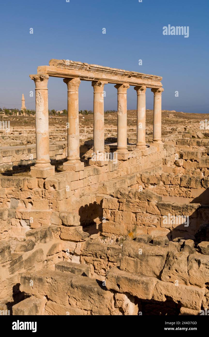 Sabratha Roman archaeological site. Sabratha, Tripolitania, Libya Stock Photo - Alamy