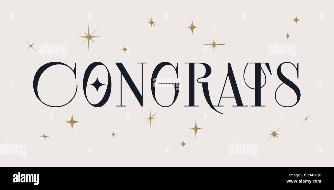 Congrats, Congratulation. Lettering, banner Stock Vector Image & Art ...