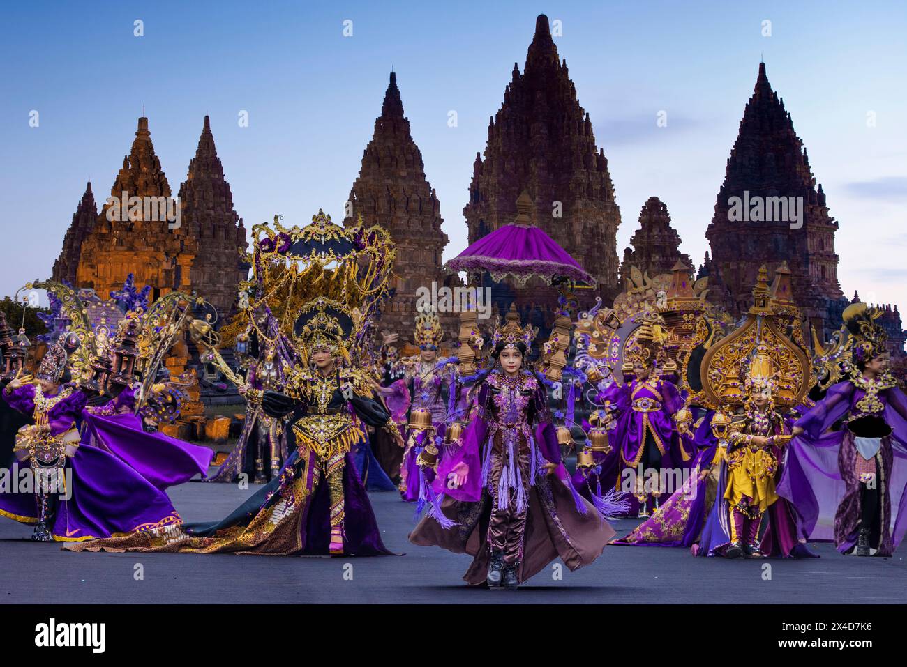 Indonesia, East Java, Jember. Composite of performers in Jember Fashion ...