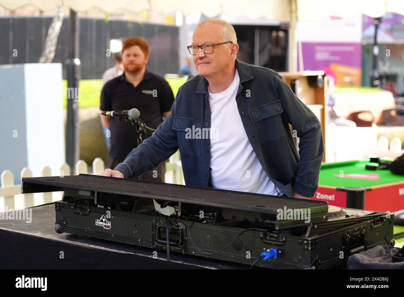 Former snooker player Steve Davis OBE in the fan zone on day thirteen ...