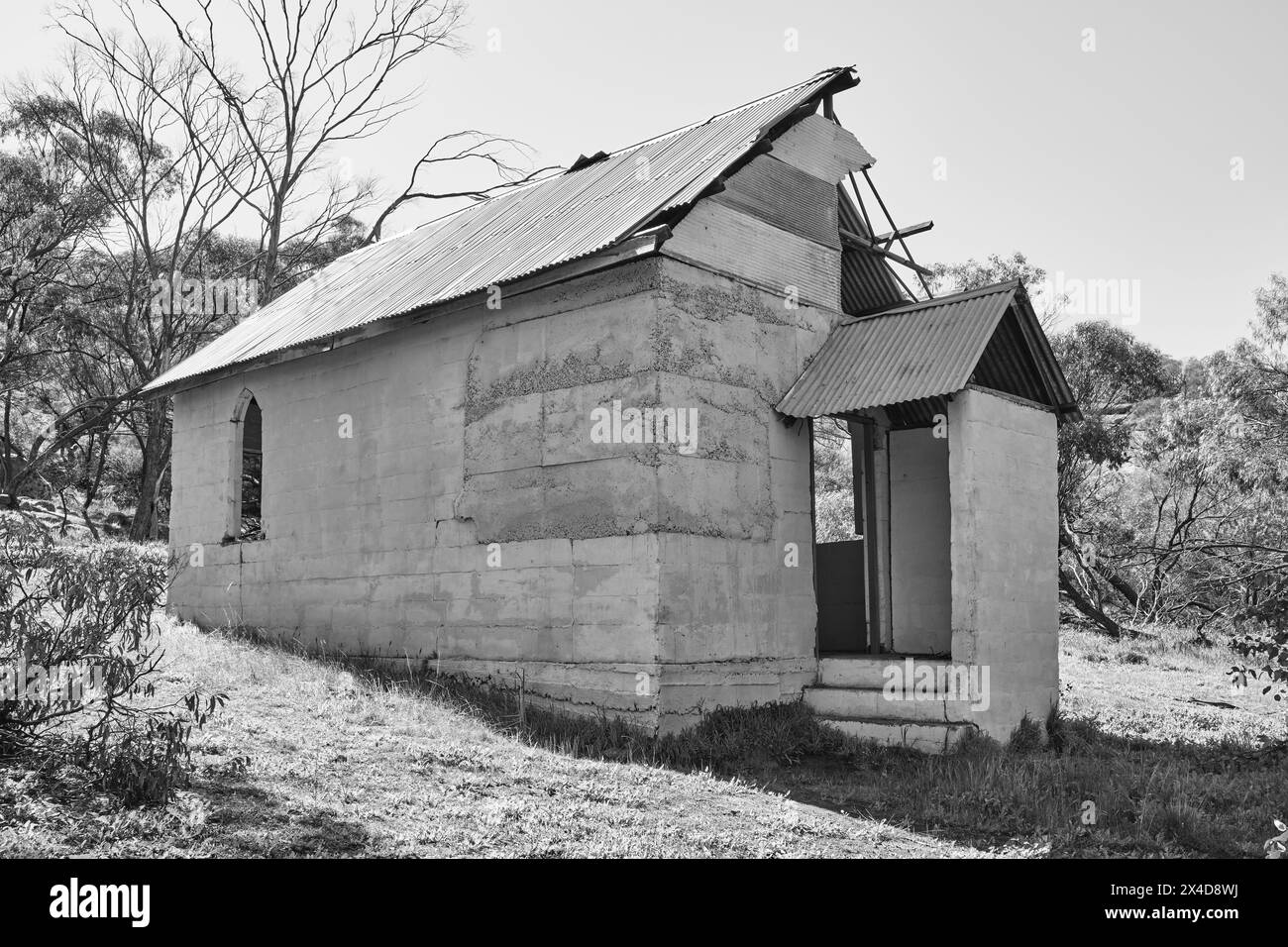The abandoned building of the Mount Stirling Bush Church located at the ...