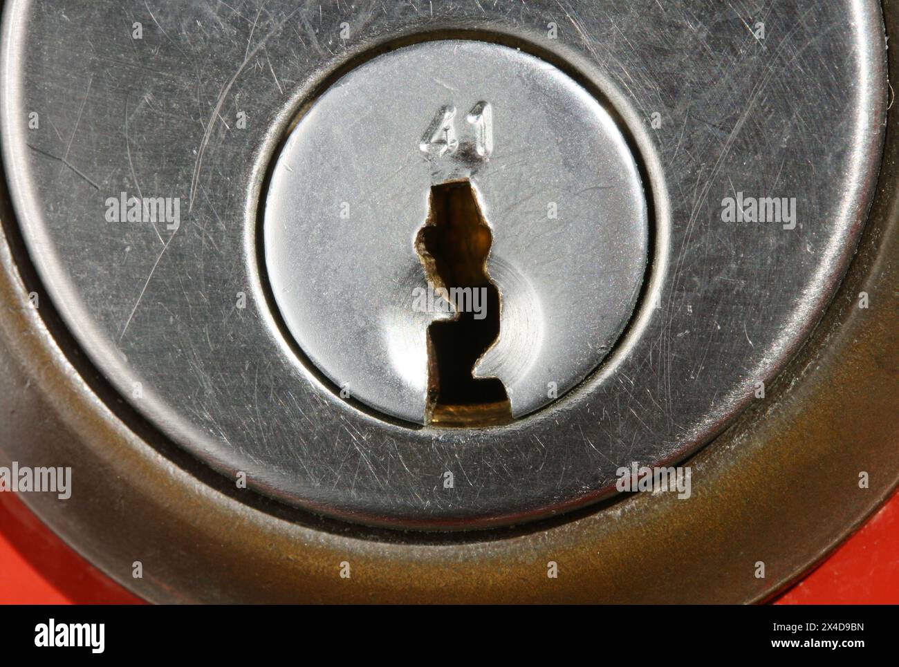 Yale Lock Mechanism Close Up Stock Photo - Alamy