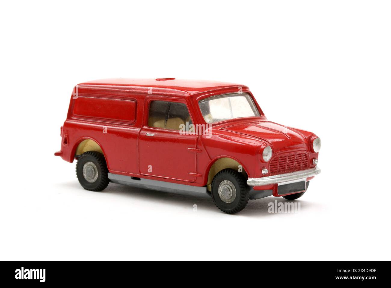 Triang Spot On model of 60s small red Morris mini van Stock Photo - Alamy