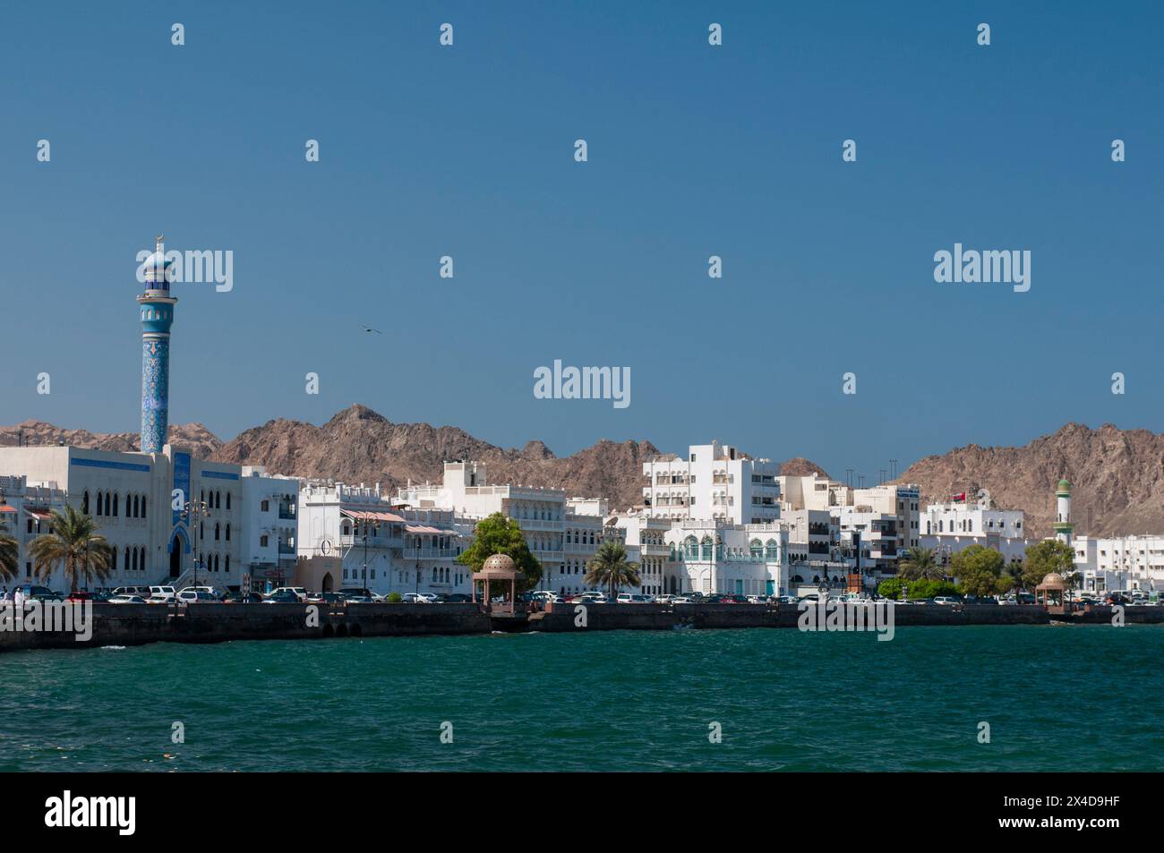 A view of Muttrah from off the coast. Muttrah, Muscat, Oman Stock Photo ...