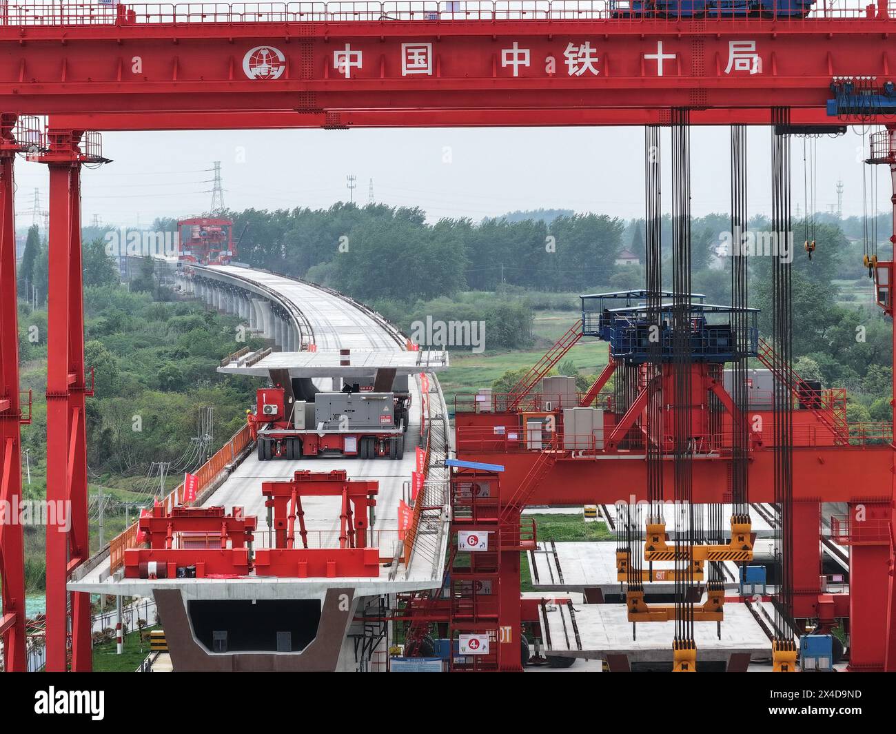 Beijing, China. 25th Apr, 2024. An aerial drone photo taken on April 25 ...