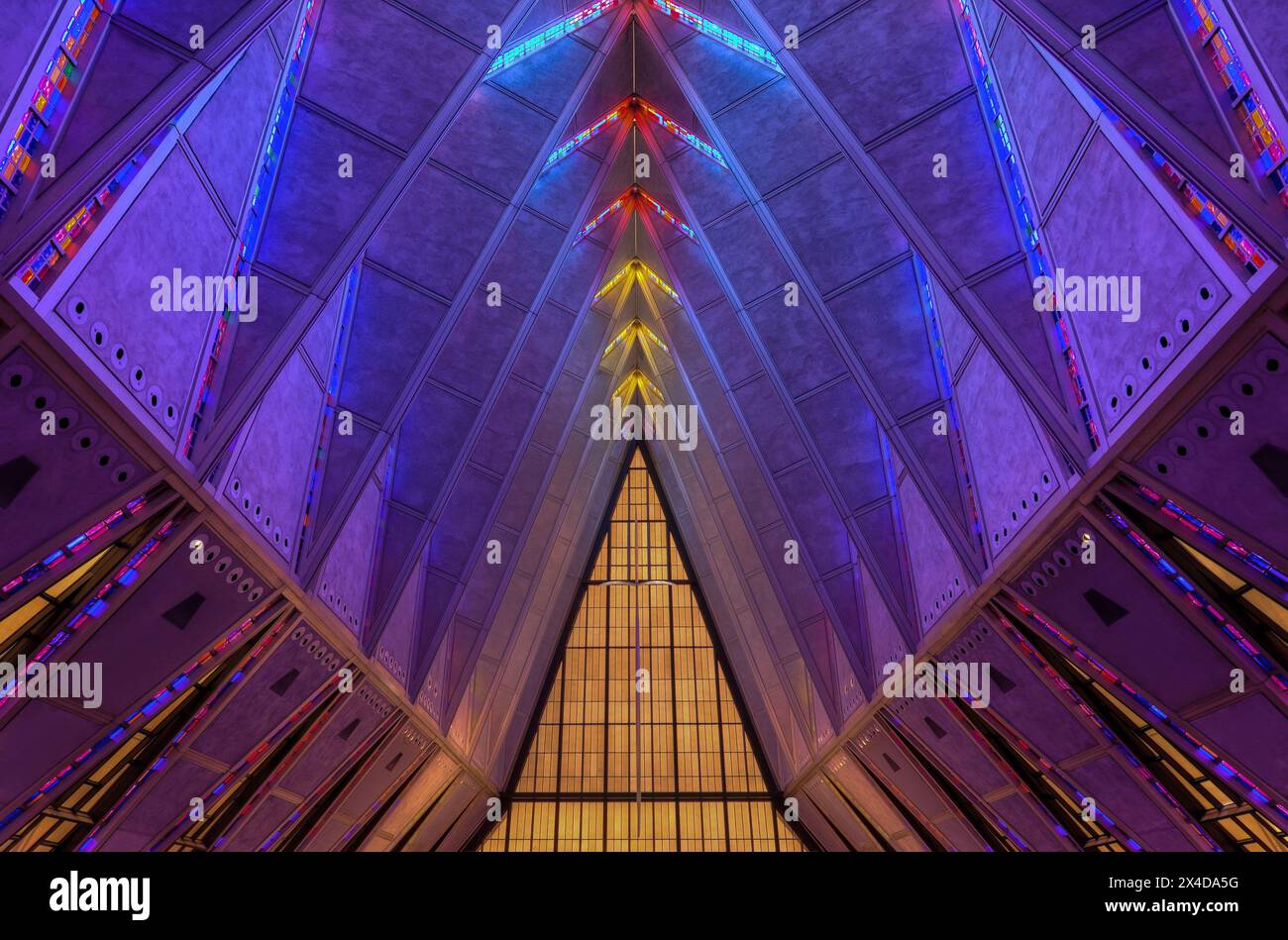 Scenic images of interior of a unique chapel Stock Photo - Alamy
