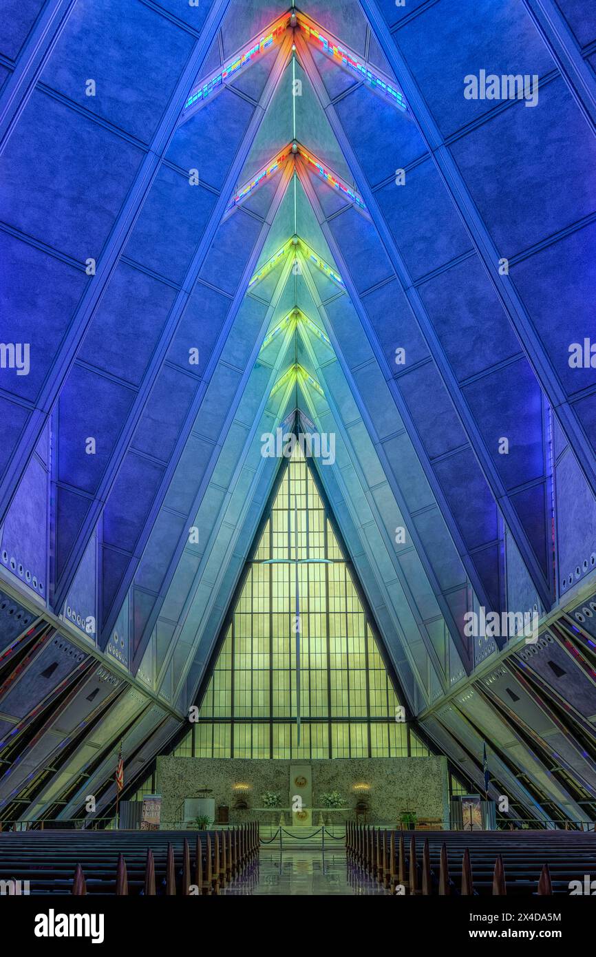 Scenic images of interior of a unique chapel Stock Photo - Alamy