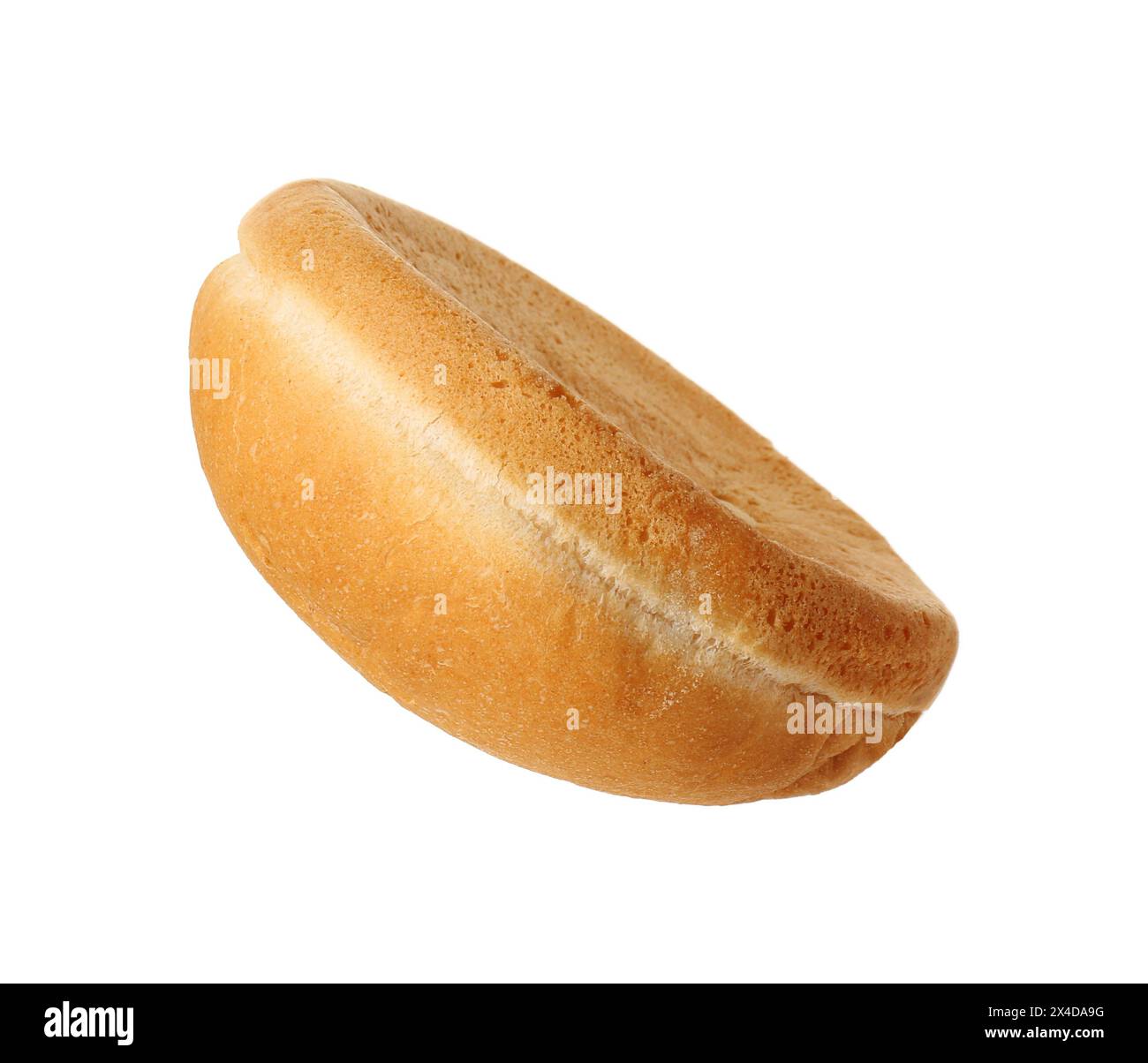 One fresh burger bun isolated on white Stock Photo - Alamy
