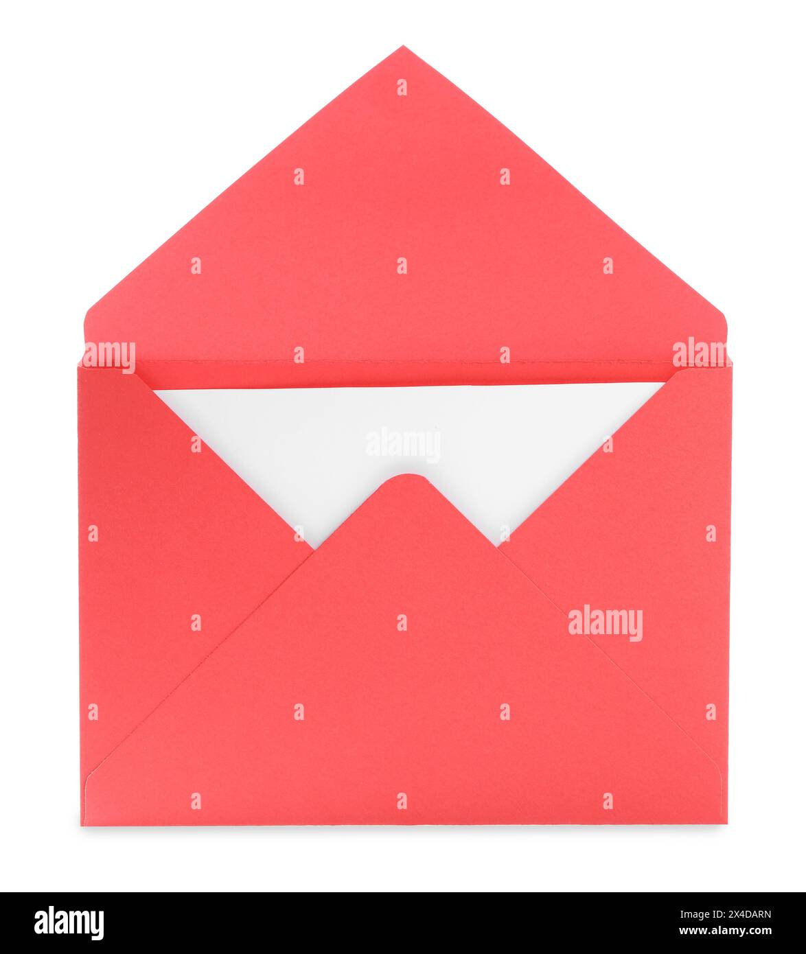 Letter envelope with card on white background Stock Photo - Alamy
