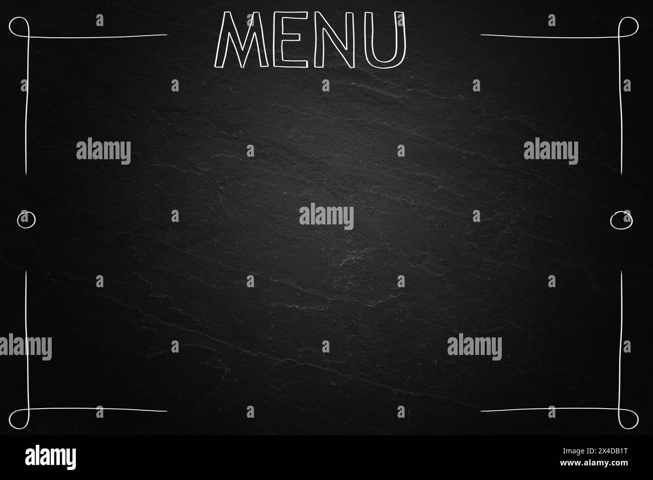 Black surface with word Menu as background. Mockup for design Stock ...