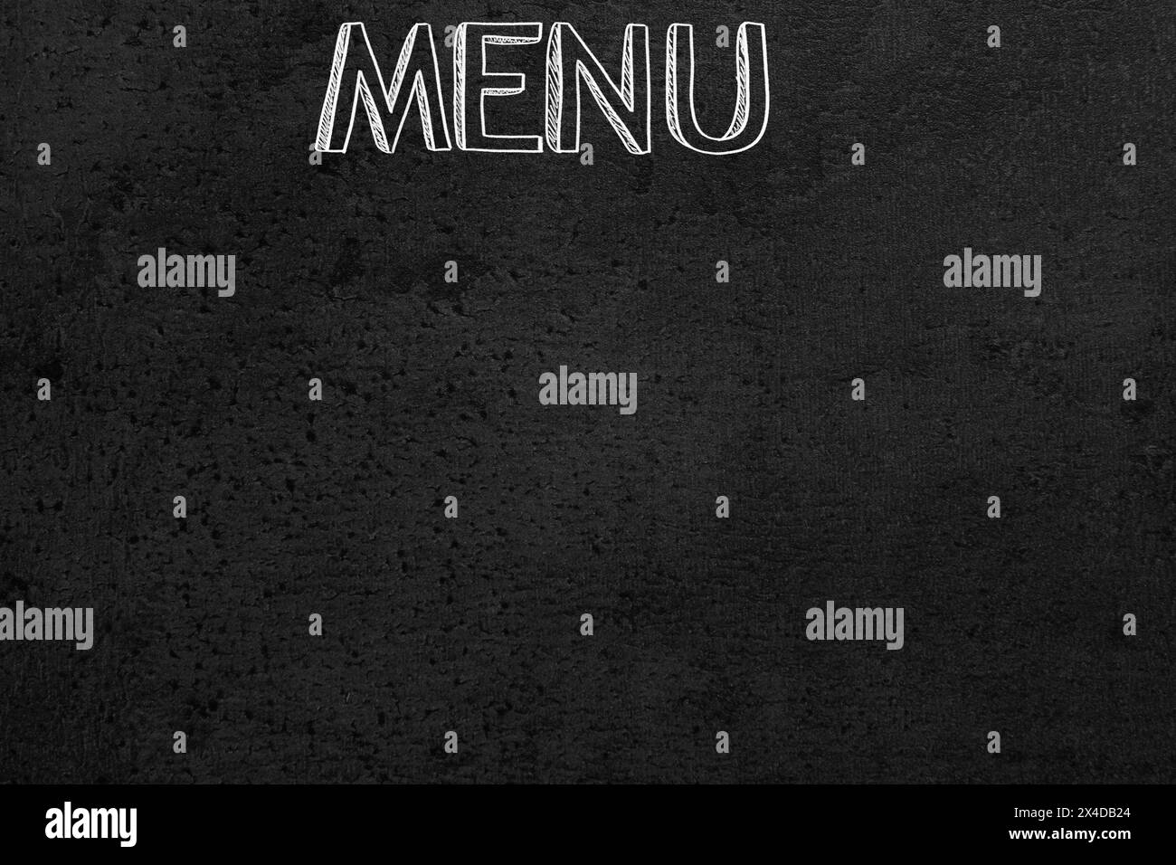 Black surface with word Menu as background. Mockup for design Stock ...