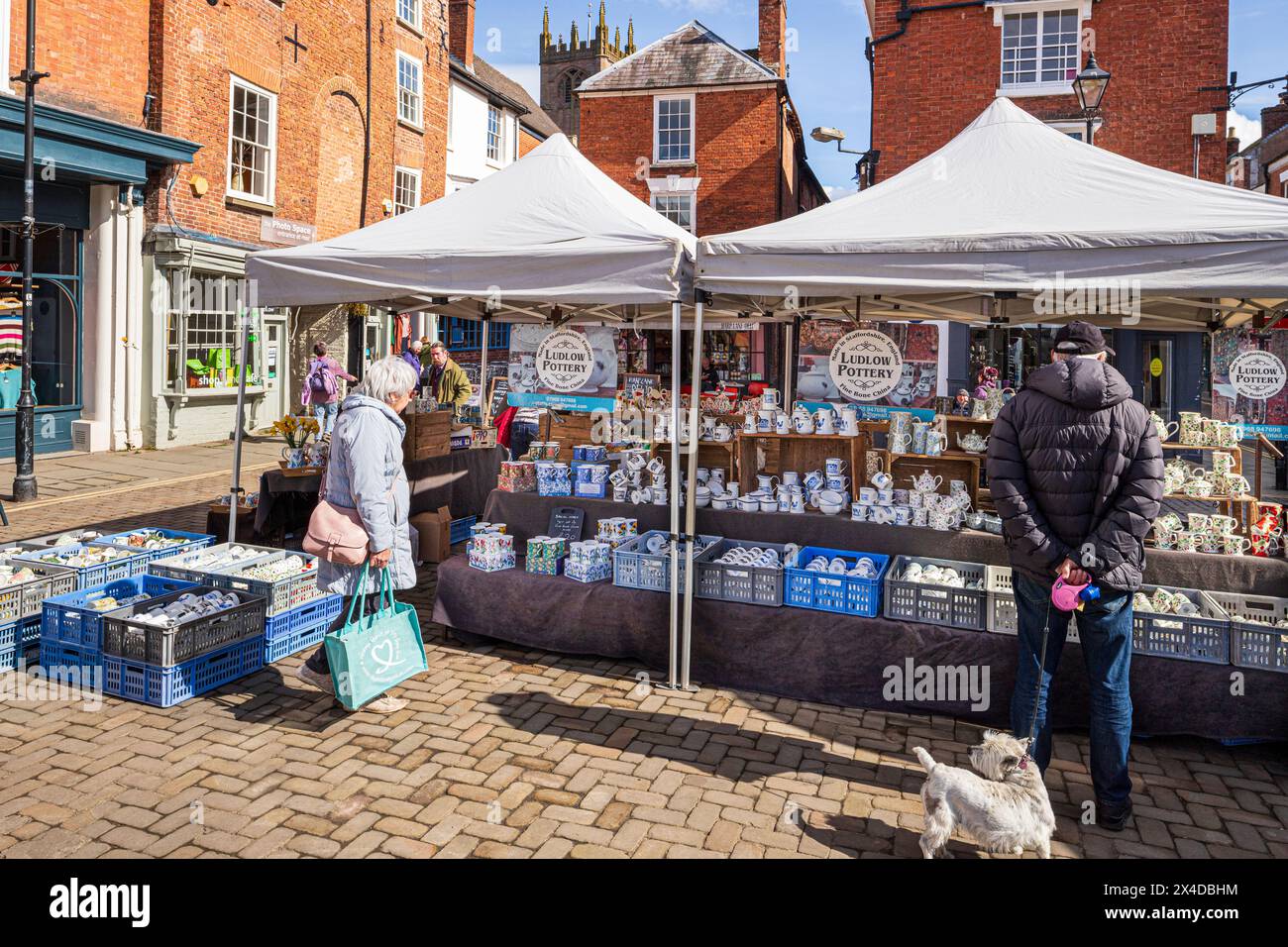 Ludlow Pottery fine bone china on sale at the traditional open air ...