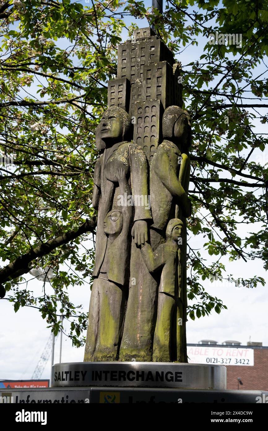 Saltley Interchange wooden sculpture, Saltley, Birmingham, West ...