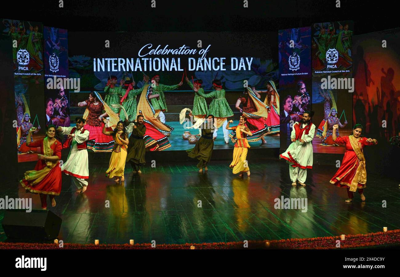 ISLAMABAD, PAKISTAN, APRIL 29: Pakistani artists perform dance to ...