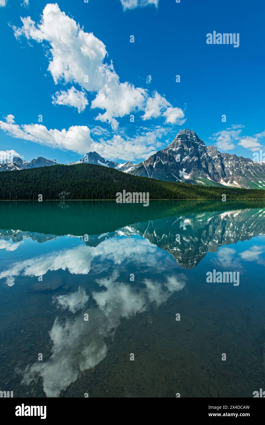 Canada, Alberta, Banff National Park. Mountains and forest landscape ...