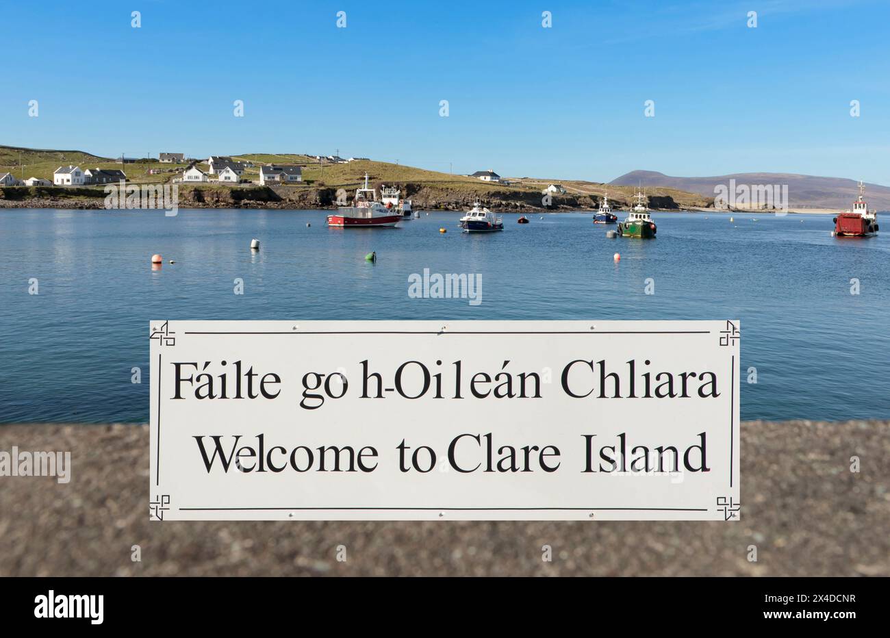 Clare Island, County Mayo, Ireland - April 20th 2024 - Looking over a ...