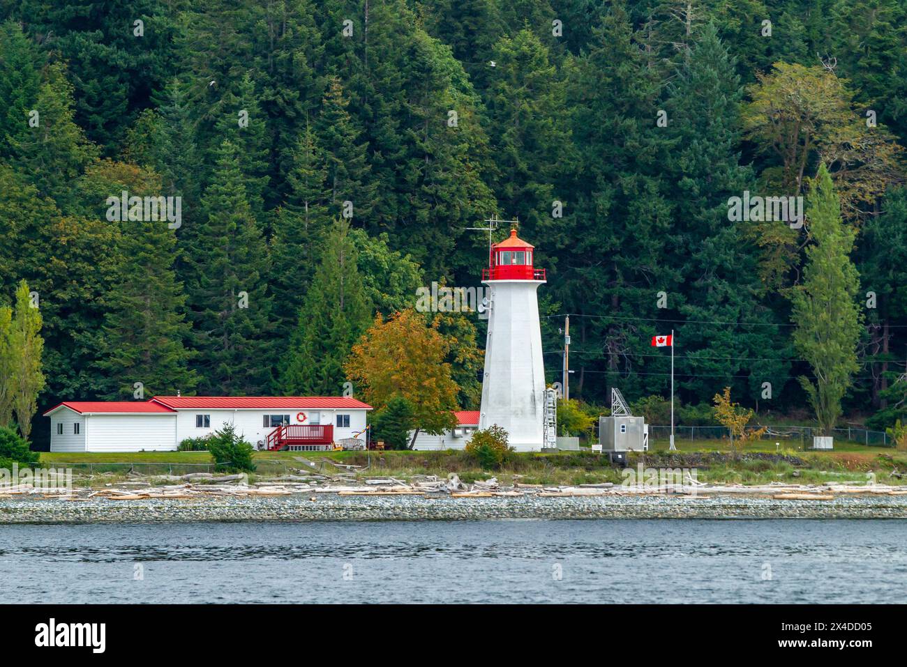 Canada, British Columbia, Inside Passage. Cape Mudge Lighthouse ...